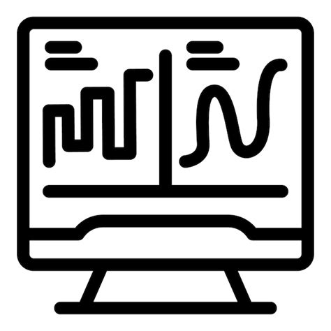 premium vector computer monitor displaying statistical charts and