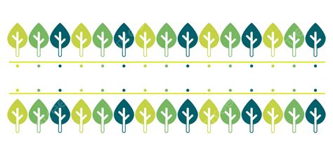 Green Fresh Small Tree Shading Border Green Border Frame Fresh Png