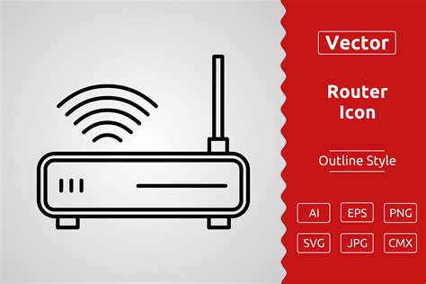 vector router outline icon graphic by muhammad atiq · creative fabrica