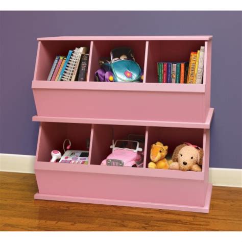 Three Bin Storage Cubby Pink 1 Kroger