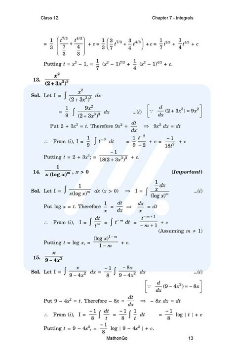 Ncert Solutions For Class 12 Maths Chapter 7 Exercise 72 Mathongo