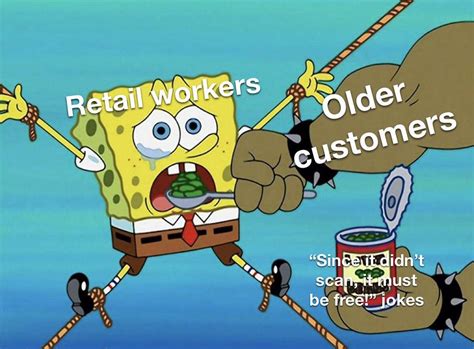 8 Meme Spongebob Tentang Pekerja Retail Harus Tetap Senyum Idn Times
