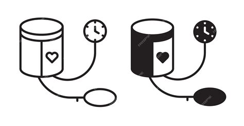 Configuración Del Icono De La Línea Delgada De La Presión Arterial