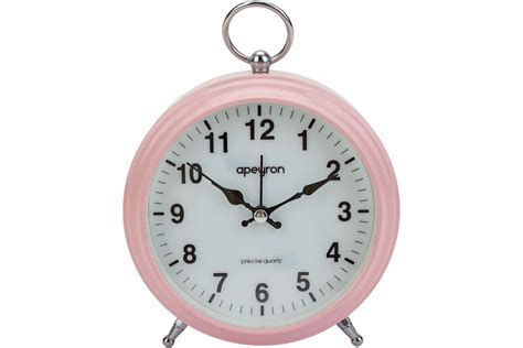 Часы будильник Apeyron подсветка розовый металл диаметр 12 4 см бесшумные Mlt2207 511 5
