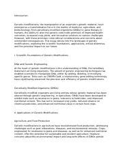 The Landscape Of Genetic Modifications Science Applications Course Hero