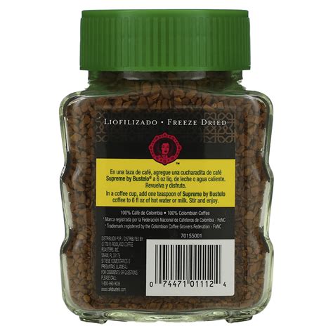 Café Bustelo Supreme By Bustelo Instant Coffee Freeze Dried Decaf