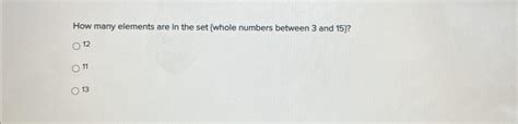 solved how many elements are in the set whole numbers