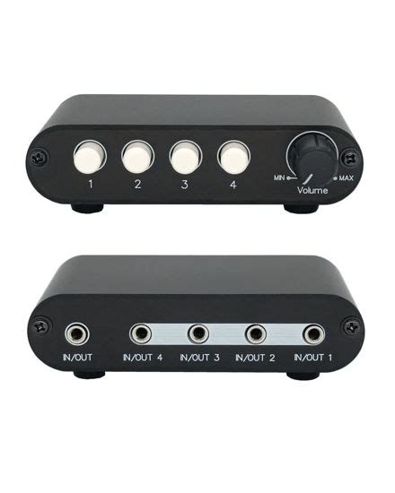 getuscart tenealay 4 way 3 5mm stereo audio switch input signal source