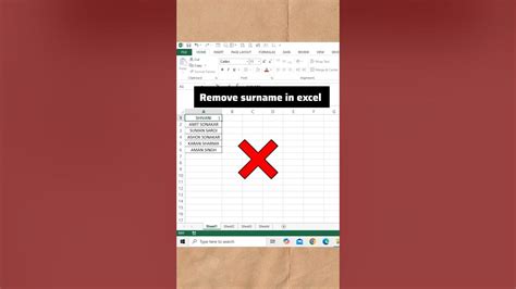 remove last name in excel how to remove surname in excel excel