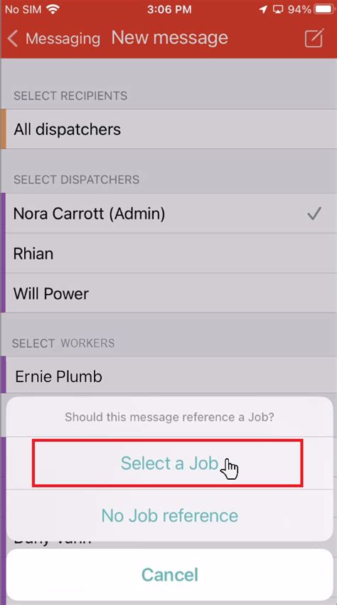 Ios Send And Receive Messages In The Vwork Mobile App Vwork Support