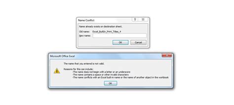 Ms Excel Error Name Conflict Ketika Move Or Copy Worksheet Note
