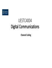 Channel Coding Techniques In Digital Communications Course Hero