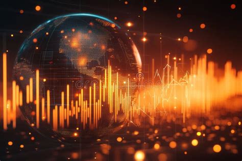 Futuristic Digital Globe Showcasing Global Connectivity Data Trends And Technological