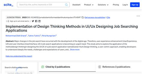 implementation of design thinking methods in ui ux designing job