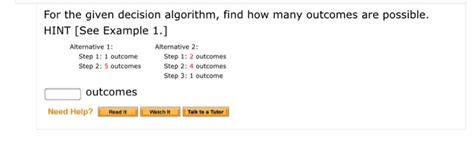 Solved For The Given Decision Algorithm Find How Many