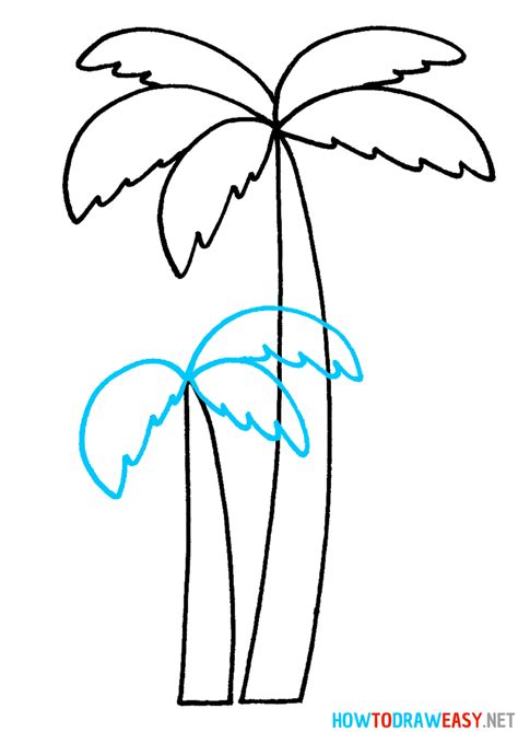 How To Draw A Palm Tree How To Draw Easy