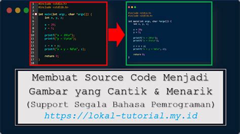 Cara Membuat Source Code Menjadi Gambar Yang Cantik Dan Menarik