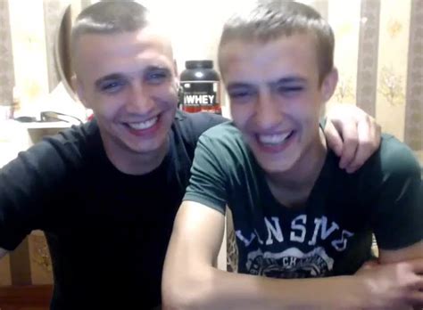 Russian Brothers Jerk Each Others Uncut Cocks On Webcam And Cum Porn