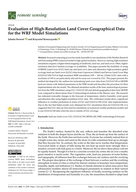 Pdf Evaluation Of High Resolution Land Cover Geographical Data For