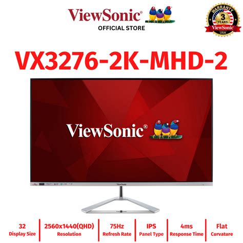 ViewSonic VX3276-2K-MHD-2 32" IPS QHD Entertainment Monitor | Lazada PH
