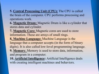 GENERATION OF COMPUTERS PPT