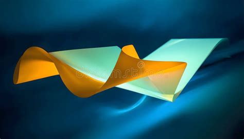 Translucent Orange And Teal Waves Intertwine Dynamically Stock Illustration Illustration Of