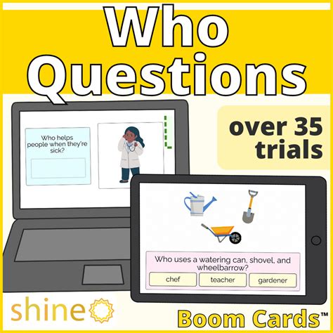 Who Questions Shine Speech Activities