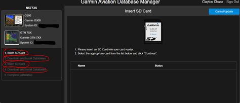 Garmin Aviation Database Manager Sync Update Failing To Perform