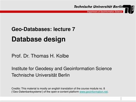 Ppt Geo Databases Lecture 7 Database Design Powerpoint Presentation