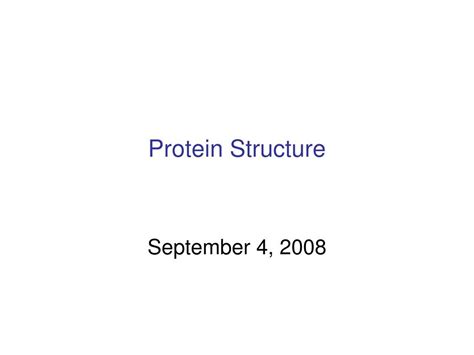 PPT Protein Structure PowerPoint Presentation Free Download ID