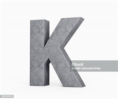 3d 콘크리트 대문자 K 알파벳 K 회색 콘크리트 돌 흰색 배경 3d 그림 알파벳 K에 대한 스톡 사진 및 기타 이미지 알파벳 K 0명 3차원 형태 Istock