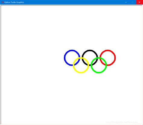 Python绘制奥运五环标记五环代码 Csdn博客