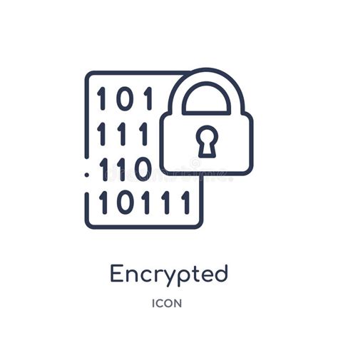 Encrypted Outline Icon Monochrome Style Design From Crypto Currency Icon Collection Ui Pixel