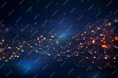 Premium Ai Image Technology Abstract Network Background With A Bright