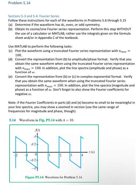Solved Problem 514sections 5 3 ﻿and 5 4 Fourier