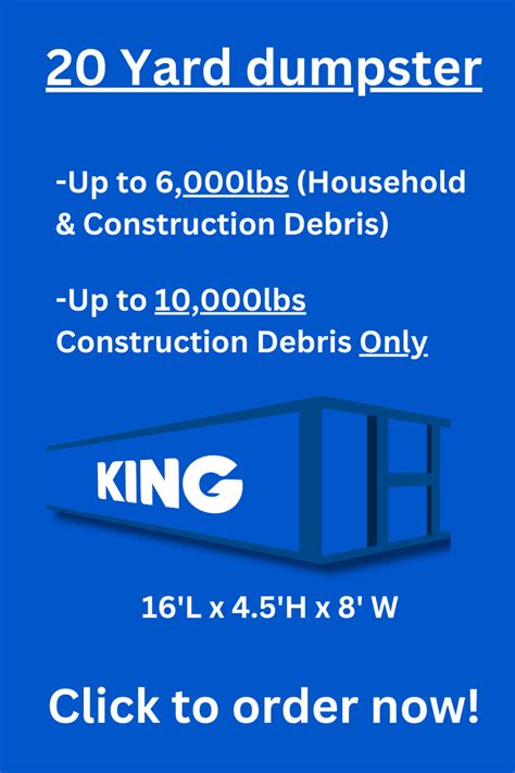Dumpster Calculator King Dumpsters