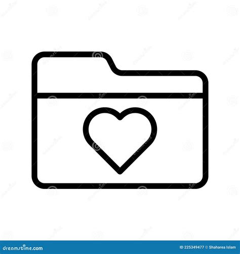 Api Personal Folder Icon Outline Style Vector Illustration