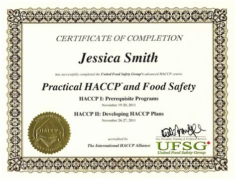 Haccp And Food Safety Certificate Program At Maryann Diggs Blog