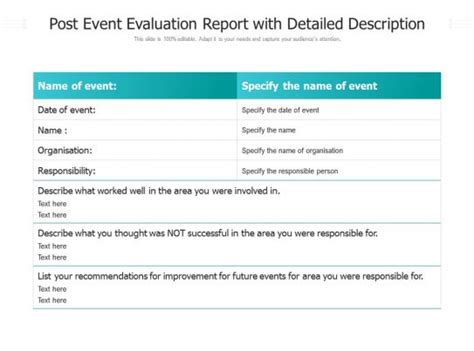 Post Event Report Slide Team