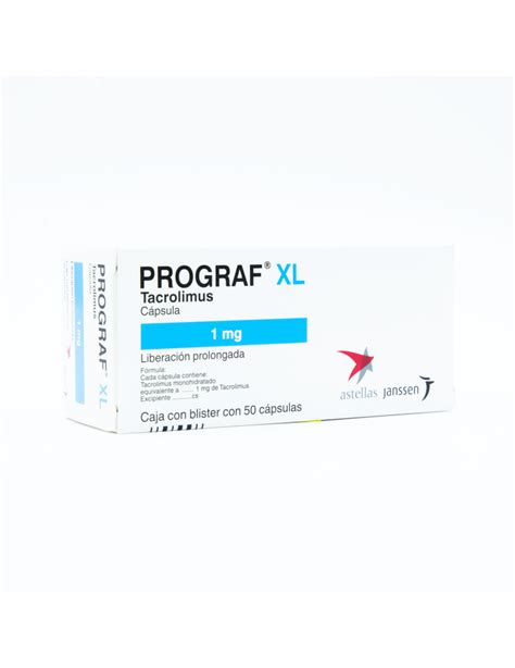 Prograf Xl 1 Mg 50 Cápsulas Tacrolimus Precio Vida Farmacias