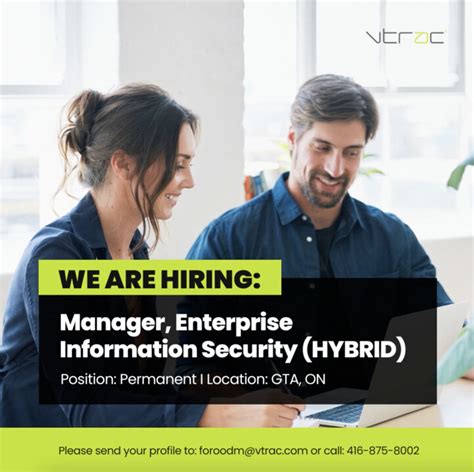 Vtrac Consulting Corporation Wbe On Linkedin We Are Hiring Manager Enterprise Information
