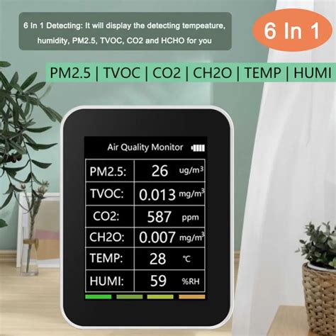 Intelligens Távirányító Monitor Tuya Wifi Multifunkcionális Detektor Pm2 5 Tvoc Co2 Ch2o