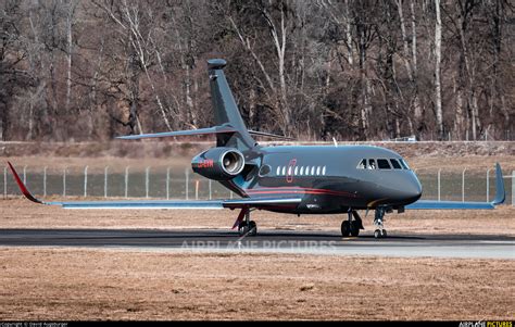 LX EVM Global Jet Luxembourg Dassault Falcon DX EX At Bern Belp Photo ID