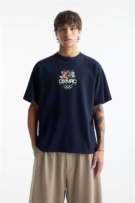 Blaues T-Shirt Looney Tunes x Olympic Collection - PULL&BEAR