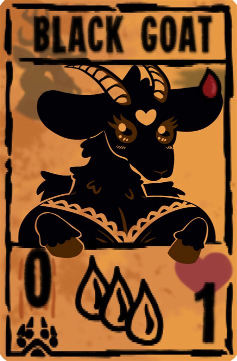 Rule 34 Anthro Black Body Black Fur Black Goat Inscryption Blood Blush Bodily Fluids Bovid