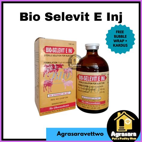 Jual Bio Selevit E Injek 100 Ml Vitamin E Selenium Injek Ampuh Seperti
