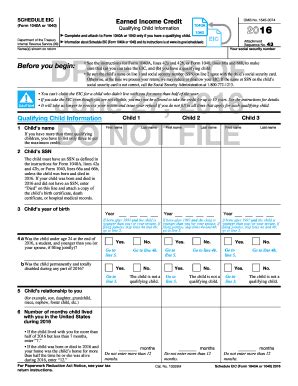 Schedule Eic Fill Online Printable Fillable Blank PdfFiller