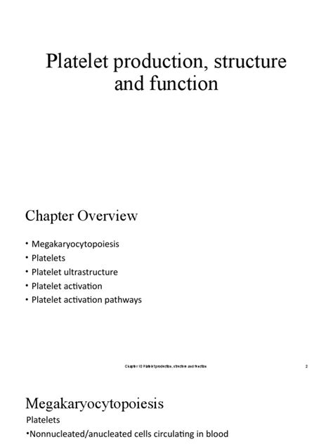 chapter 10 platelet production structure and function pdf platelet
