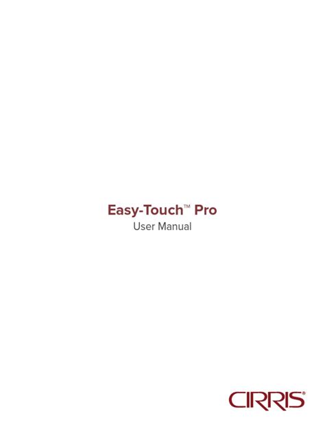 Easy Touch Pro User Manual Pdf High Voltage Computer File