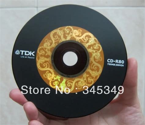 Wholesale 10discs Lot High Quality A Blank Discs TDK CD R Black CD Music Disk 40X 700MB 80MIN